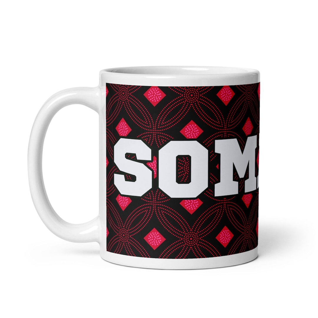 Somalia Mug Red Shaash Design Somali Gift African Print Africa Mug ...