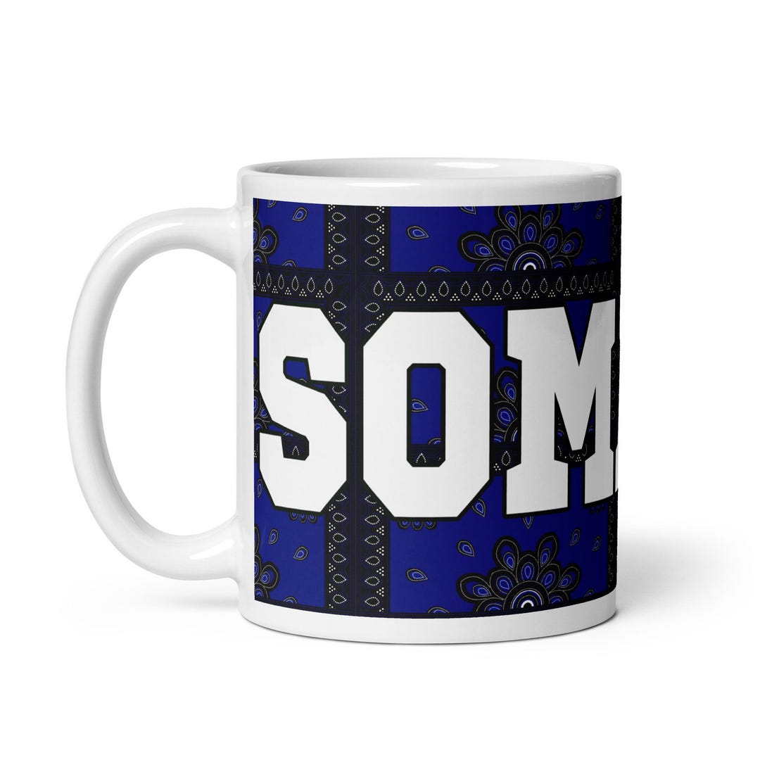 Somalia Mug Blue Shaash Somali Gift African Print Africa Mug Unique ...