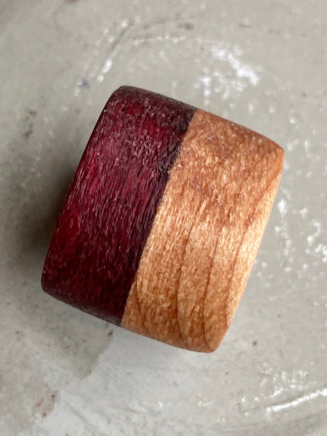 Purple Heart & Maple Wood Ring-custom Wood Ring-wooden Ring-statement ...