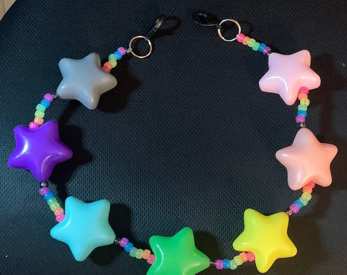 Hot Pink Star Kandi Belt Chain - Etsy