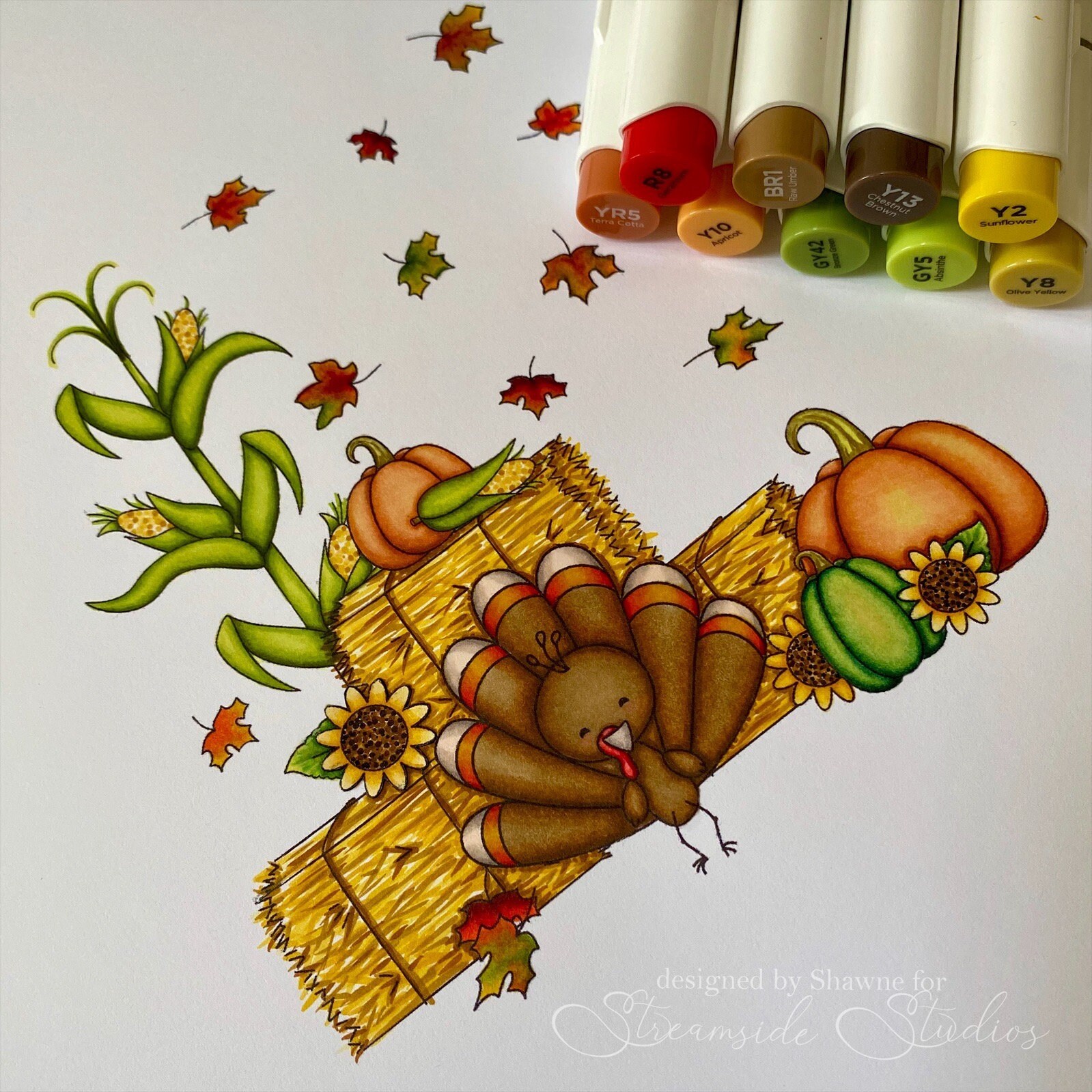 Happy Little Turkeys Fall Harvest Thanksgiving Digital Image - Etsy