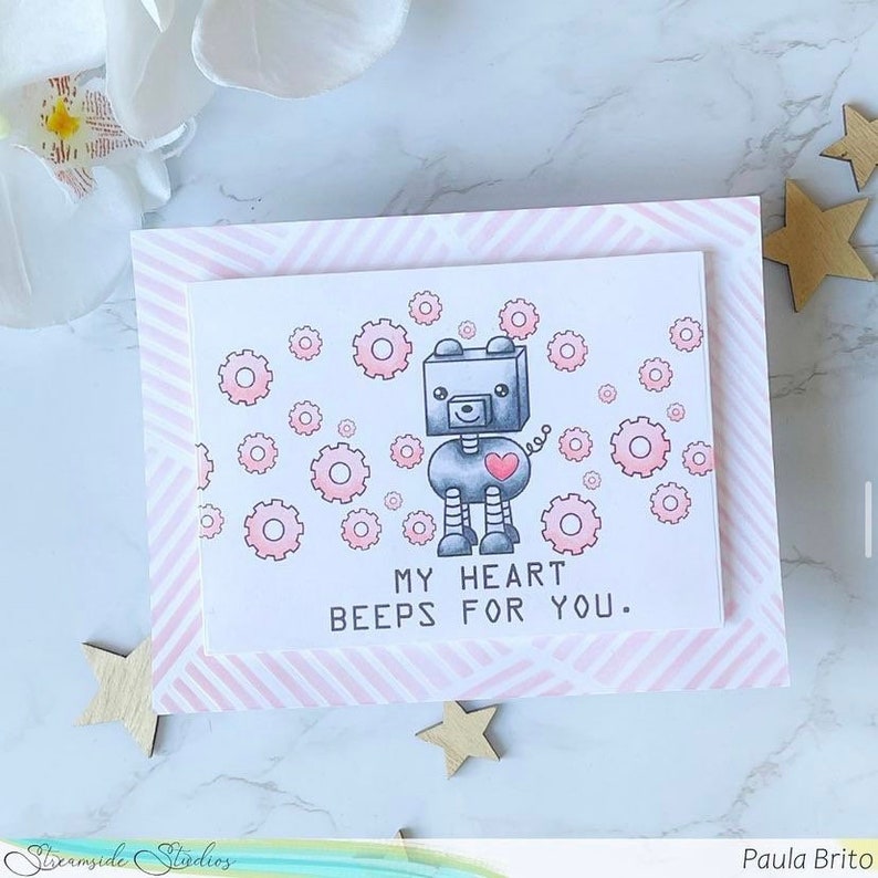 All A-BOT You Digital Stamp Set, 15 Png 300 Dpi Digi Stamps, Cute Robot ...
