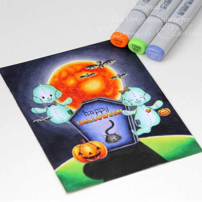 Patchpal Halloween, Ghost, Frankenstein, Pumpkin, Bats and Cats Digital ...