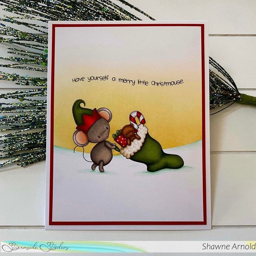 Merry Christmouse Digital Stamp Setchristmas Mice Digi - Etsy
