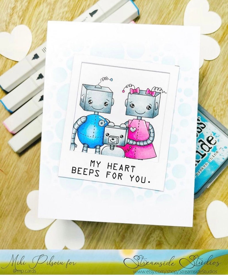 All A-BOT You Digital Stamp Set, 15 Png 300 Dpi Digi Stamps, Cute Robot ...
