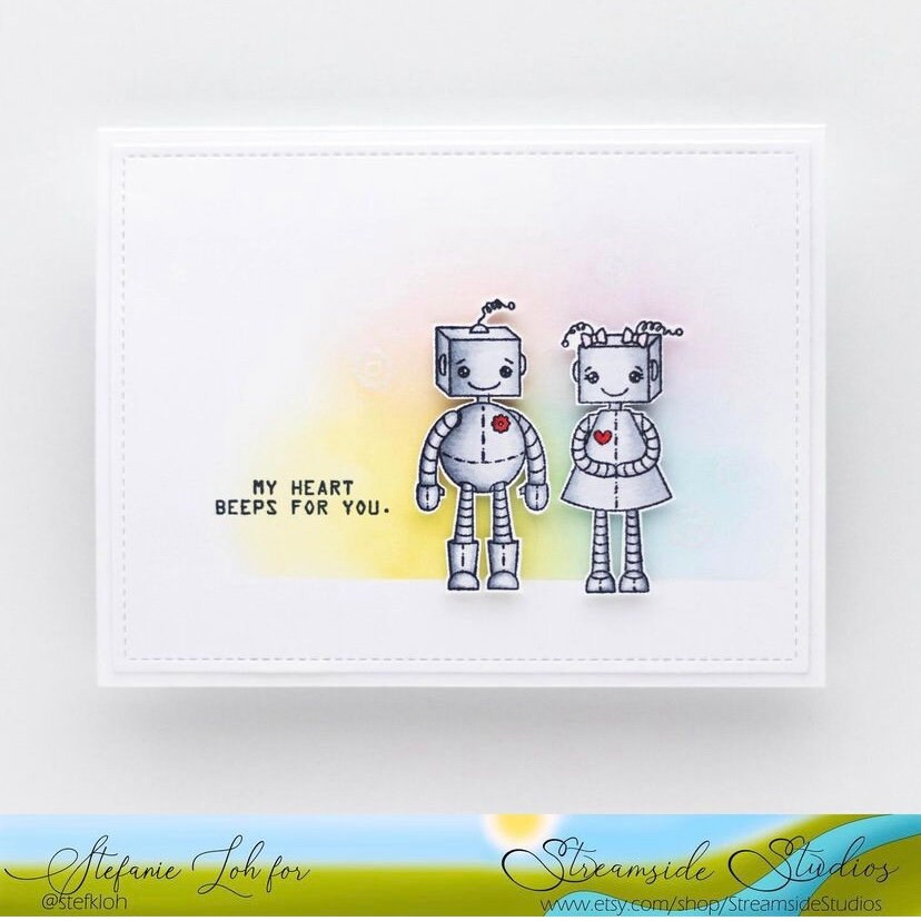 All A-BOT You Digital Stamp Set, 15 Png 300 Dpi Digi Stamps, Cute Robot ...