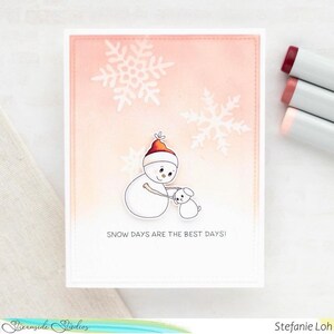 Snow Much Fun Digital Stamp Set, Png Set of 300 Dpi Images, Black and ...