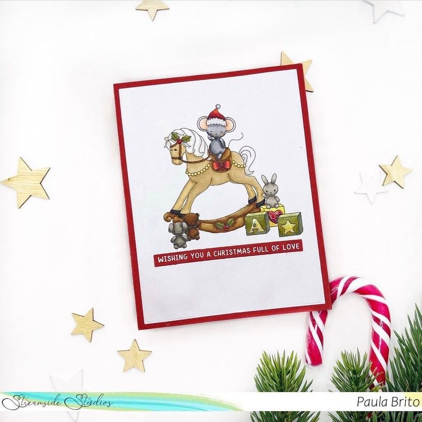 Merry Christmouse Digital Stamp Setchristmas Mice Digi - Etsy