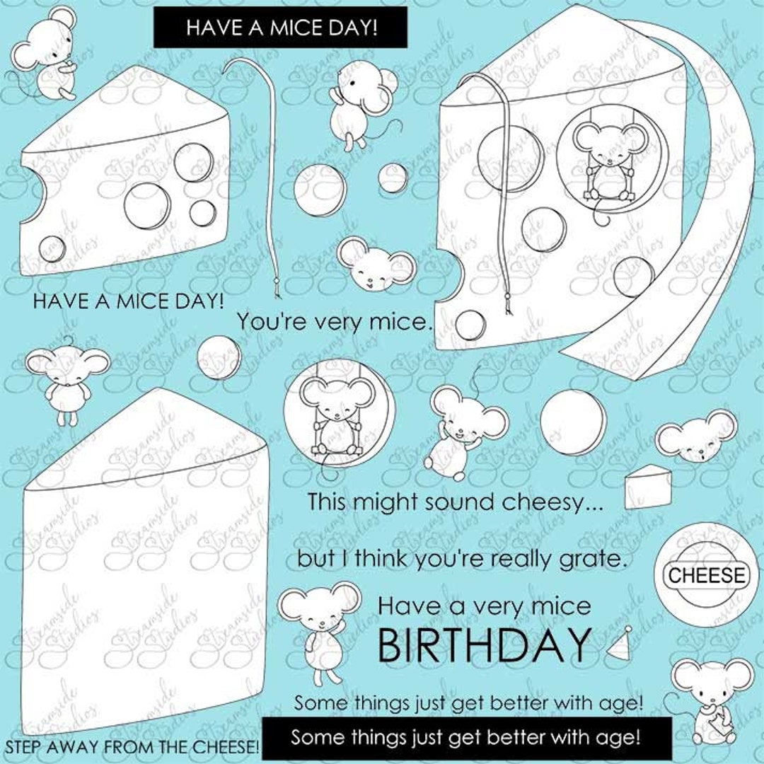 Mice at Play Digital Stamp Set, Mice Digi Stamps, Png 300 Dpi - Etsy