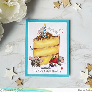 Berry Sweet Mice Digital Stamp Set, Mice Digi Stamps, Png 300 Dpi - Etsy
