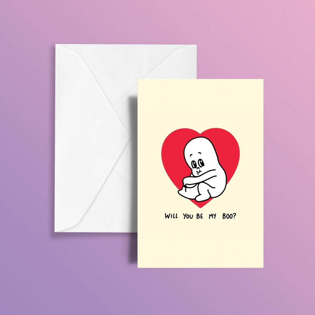 Funny Casper (valentine, BFF, Love, Friendship) Stationary Card - Etsy