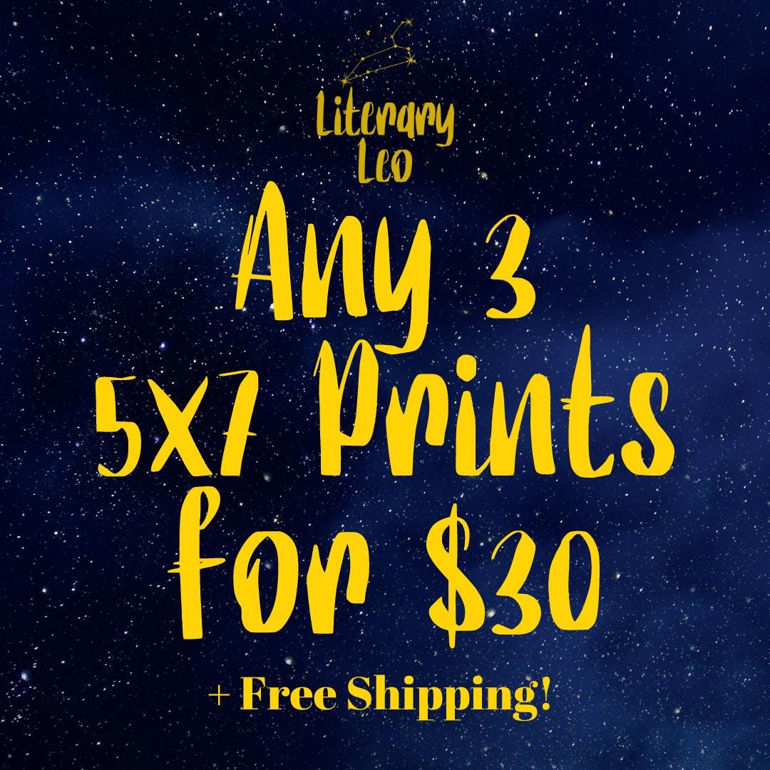 Art Print Bundle! 3 for 30 With Free Shipping! | Booktok | Bookstagram ...
