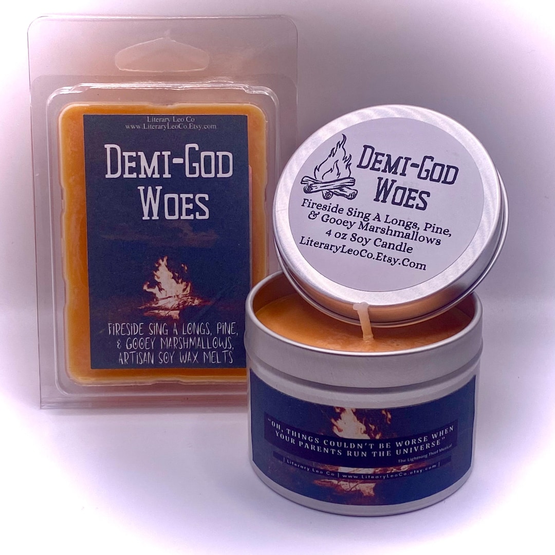 Demi God Woes Candle or Wax Melts: Campfire Sing A Longs, Pine & Gooey ...