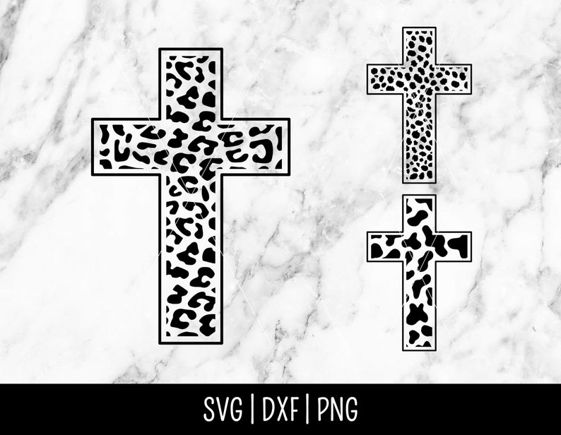 Cheetah, Leopard Cow Print Cross SVG File, Animal Print, Clipart ...