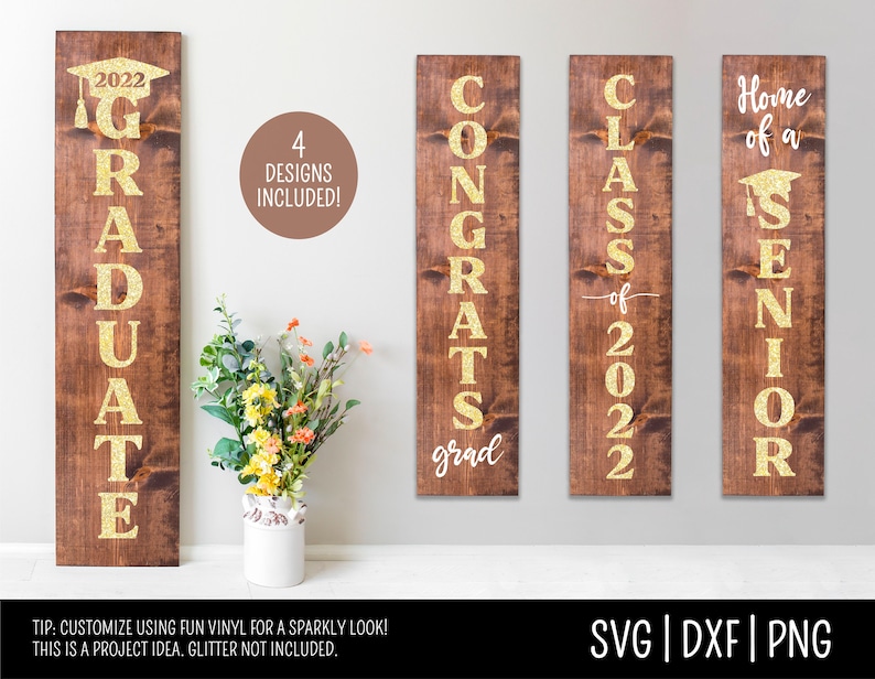 Graduation Porch Sign SVG Bundle, Class of 2022 Svg, Congrats Grad Svg ...