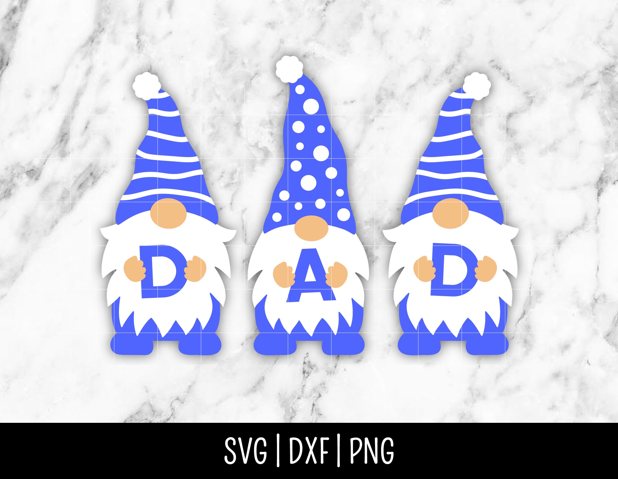 Father's Day Gnomes SVG Bundle Trio Happy Fathers Day | Etsy