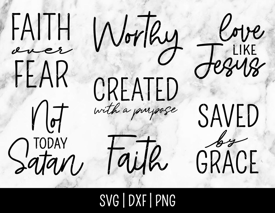 Christian Sayings Bundle SVG, Scripture, Bible Verse SVG, Quotes ...