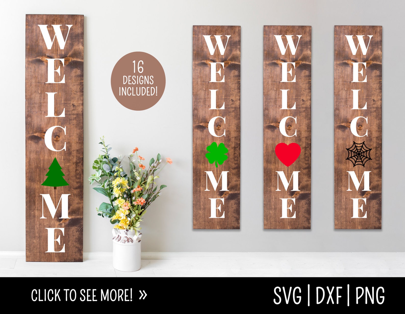Seasonal Welcome Porch Sign SVG Bundle Rustic Farmhouse Svg - Etsy