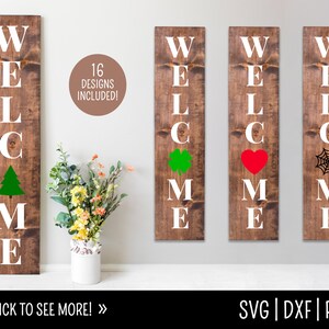 Seasonal Welcome Porch Sign SVG Bundle, Rustic Farmhouse Svg Sign ...