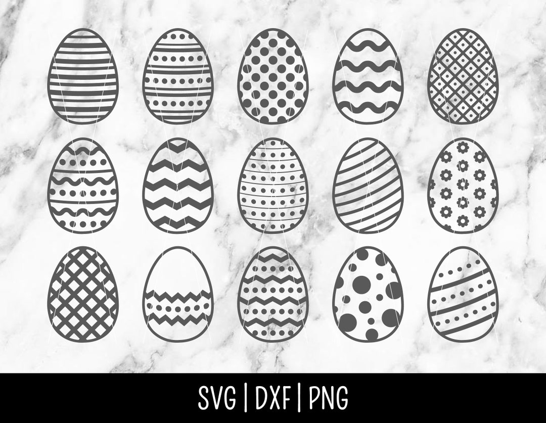 Easter Egg SVG Bundle, Egg Clipart, Happy Easter, Spring, Rabbit, Bunny ...