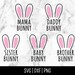 Family Bunny Ears SVG Bundle, Easter Bunny, Clipart, Mama Bunny, Kids ...
