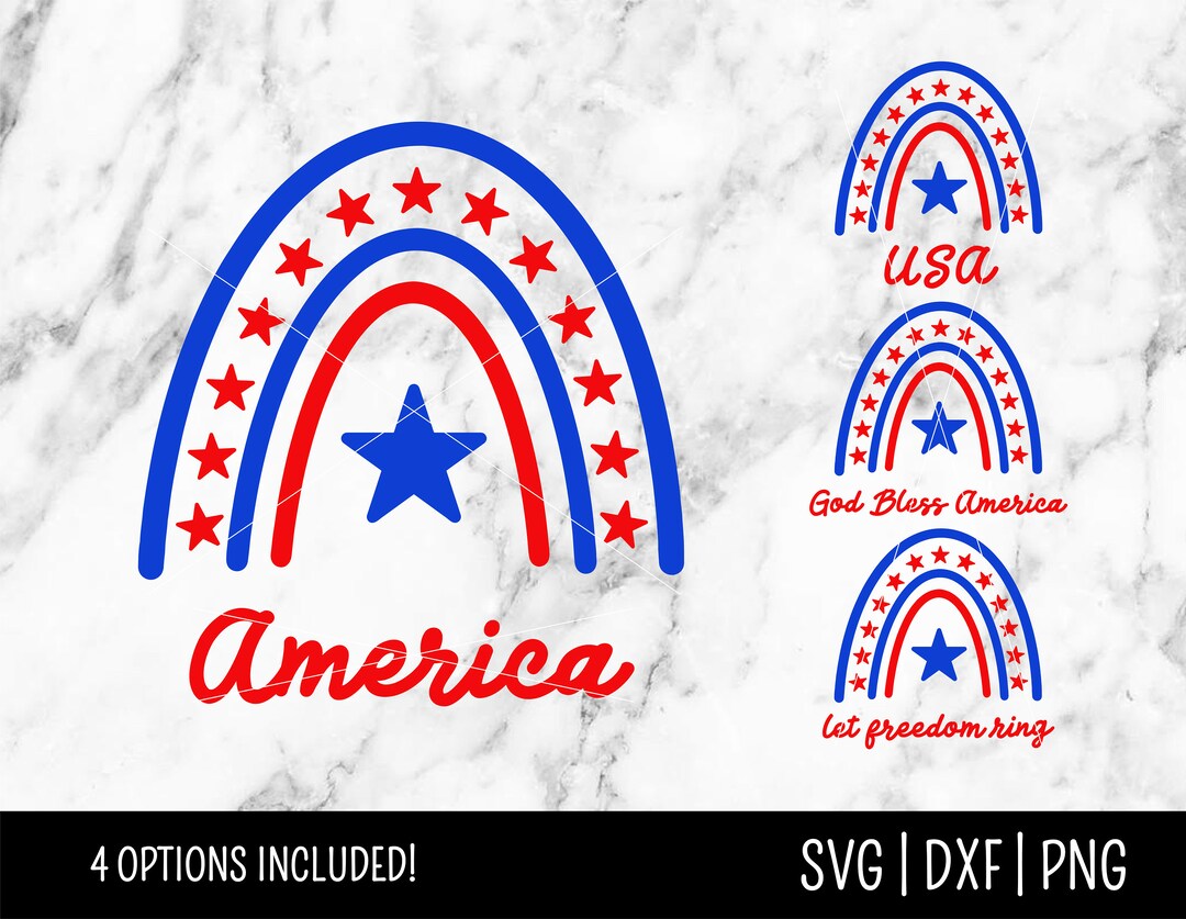 4th of July Boho Rainbow SVG Bundle, USA SVG, America, Independence Day ...