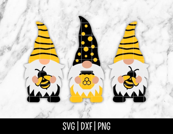 Bumble Bee Gnome SVG Bundle Trio Honey SVG Beekeeper - Etsy