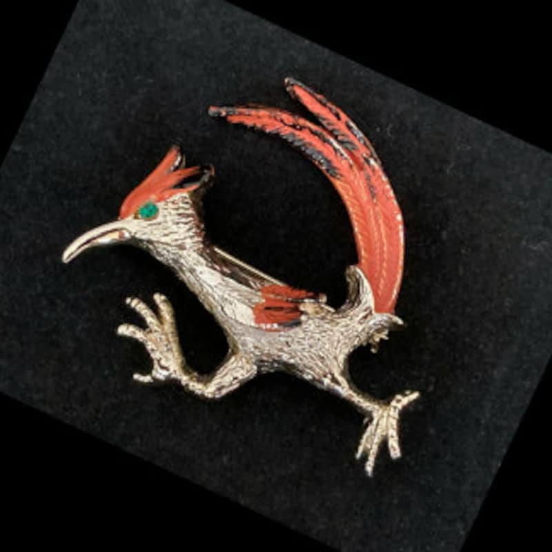 Gold Roadrunner Pin - Etsy