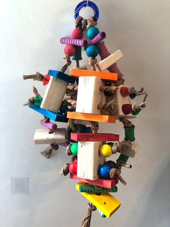 Pine Puzzler Parrot toy for Large Birds Macaws Cockatoos | Etsy