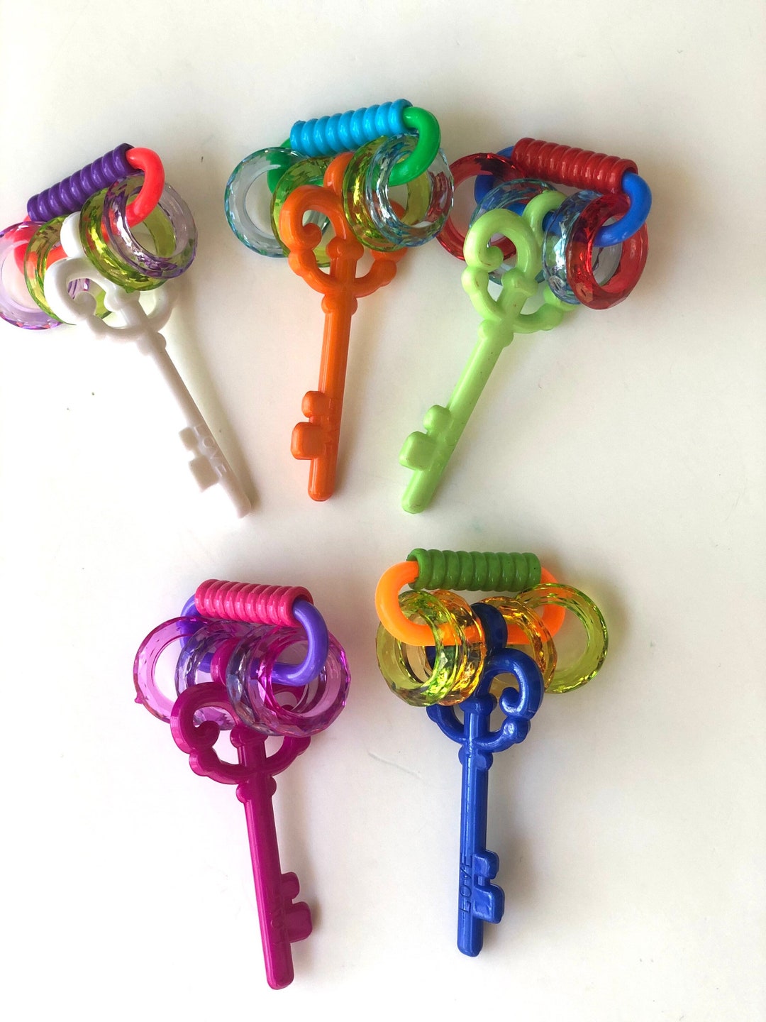 Set of 5 Keys and Rings Parrot Foot Toys - Etsy