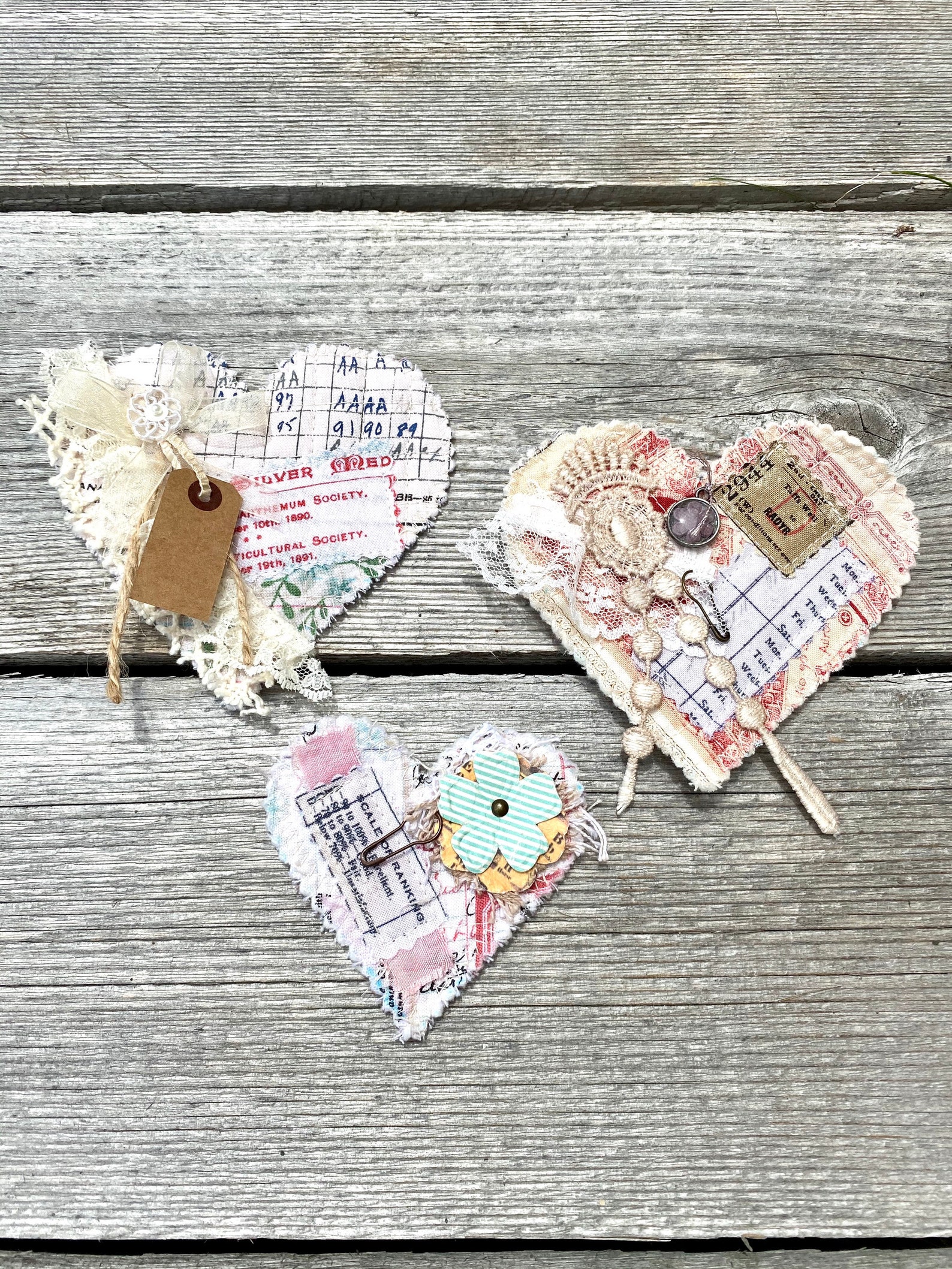 Distressed Hearts | Etsy