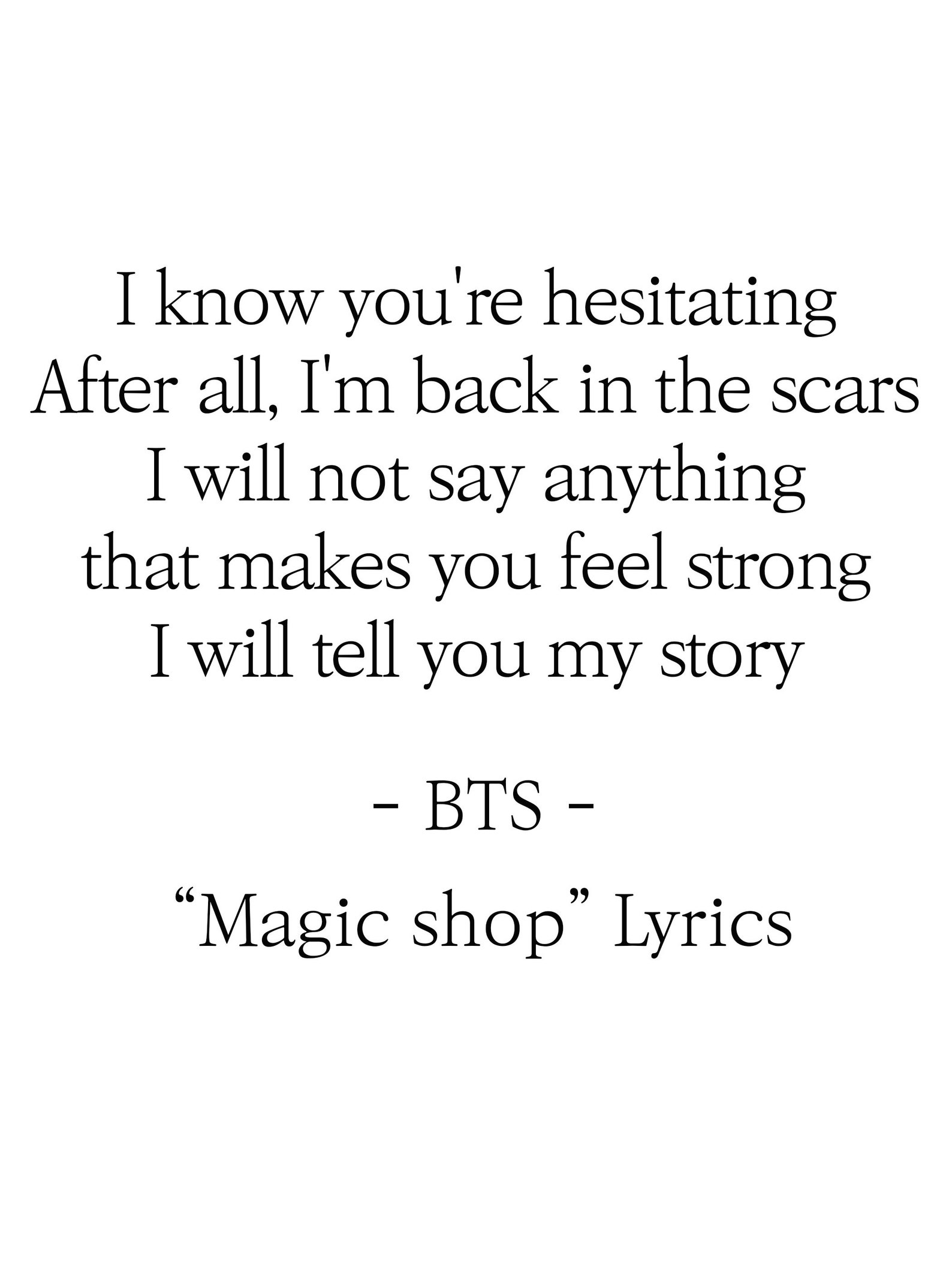 BTS Magic Shop Lyrics Prints Poster digital Download Korean - Etsy UK