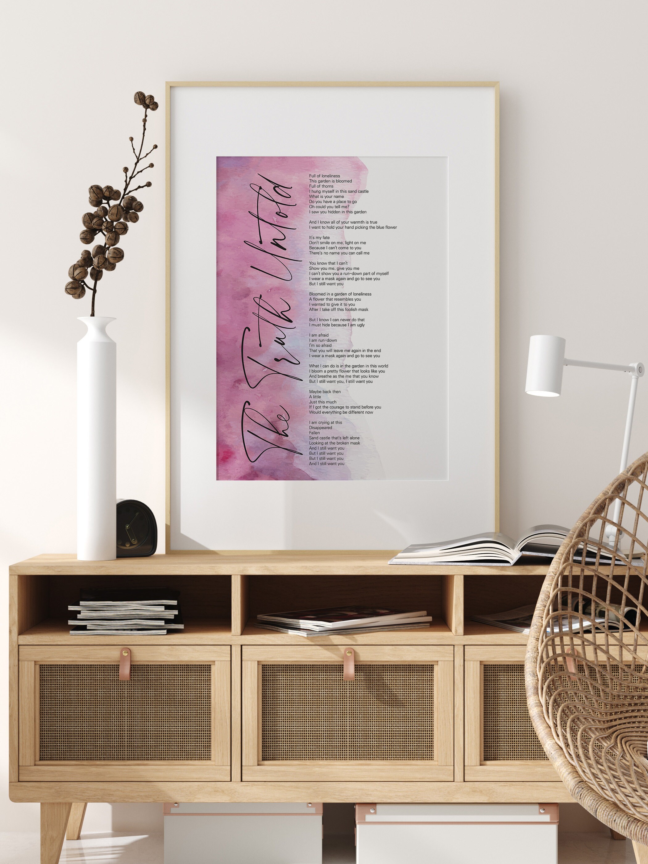 BTS The Truth Untold Lyrics Prints Poster Digital Download - Etsy España