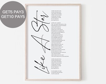 BTS Jungkook Poem Lyrics Prints Poster digital Download | Etsy UK