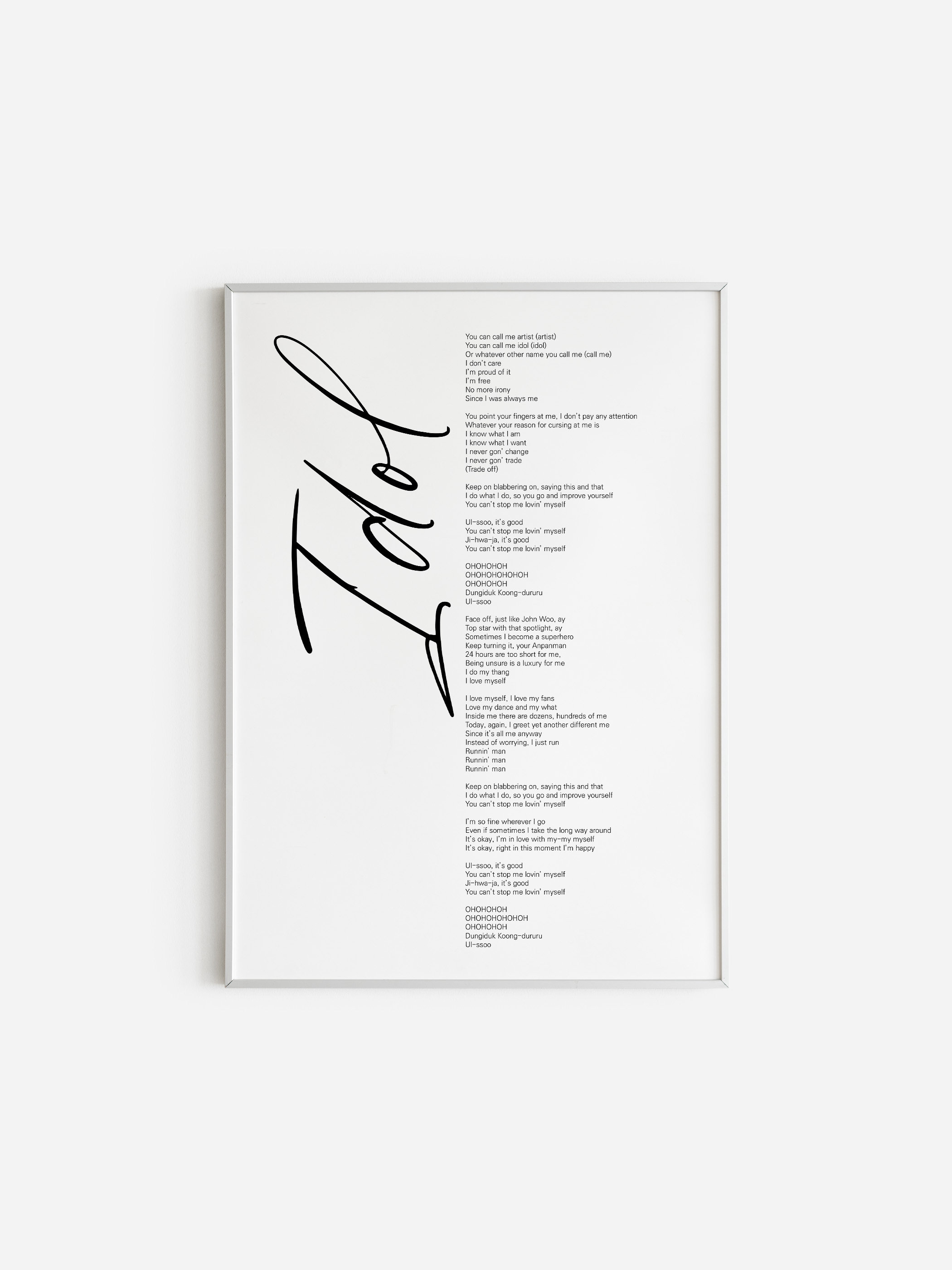 BTS Idol Lyrics Prints Poster digital Download Korean - Etsy UK