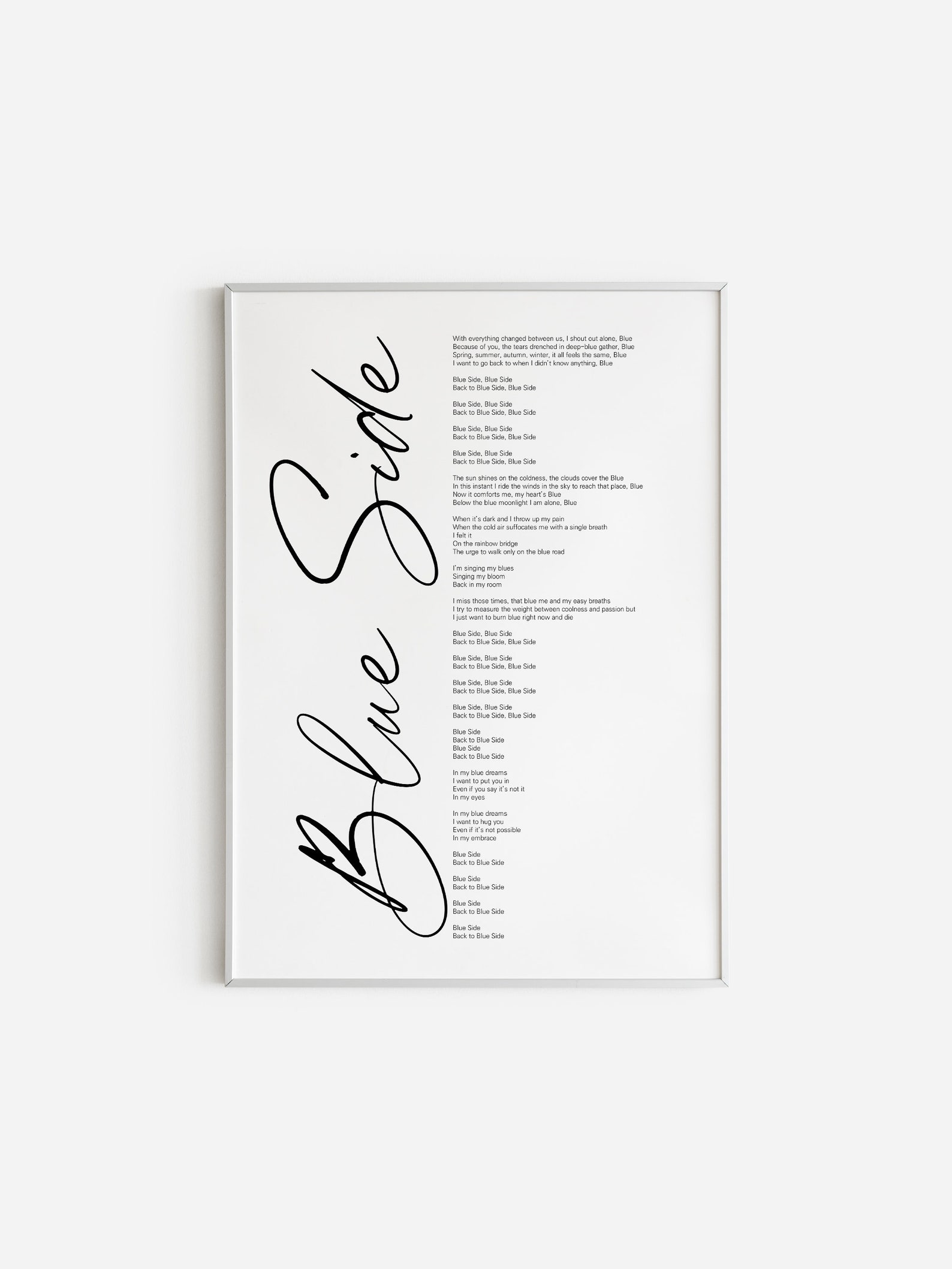 BTS J-hope Blue Side Lyrics Prints Poster Descarga digital | Etsy
