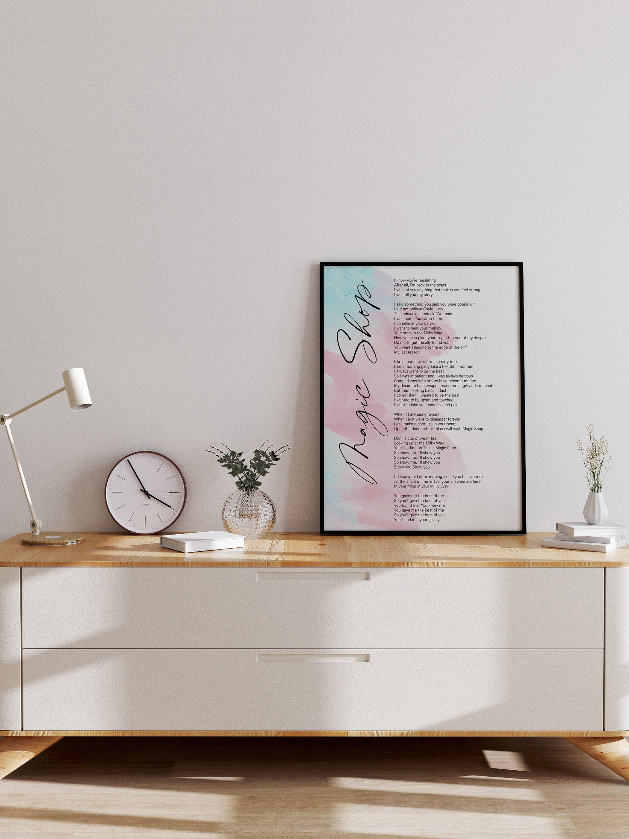 BTS Magic Shop Lyrics Prints Poster digital Download Korean - Etsy ...
