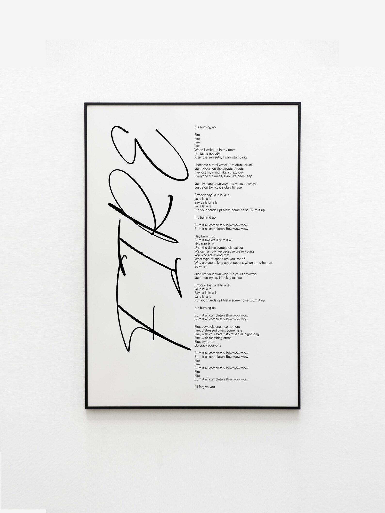 BTS FIRE Lyrics Prints Poster digital Download Korean - Etsy UK
