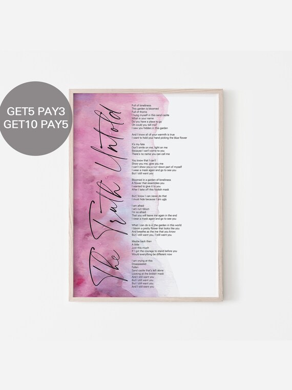 BTS The Truth Untold Lyrics Prints Poster Digital Download | Etsy