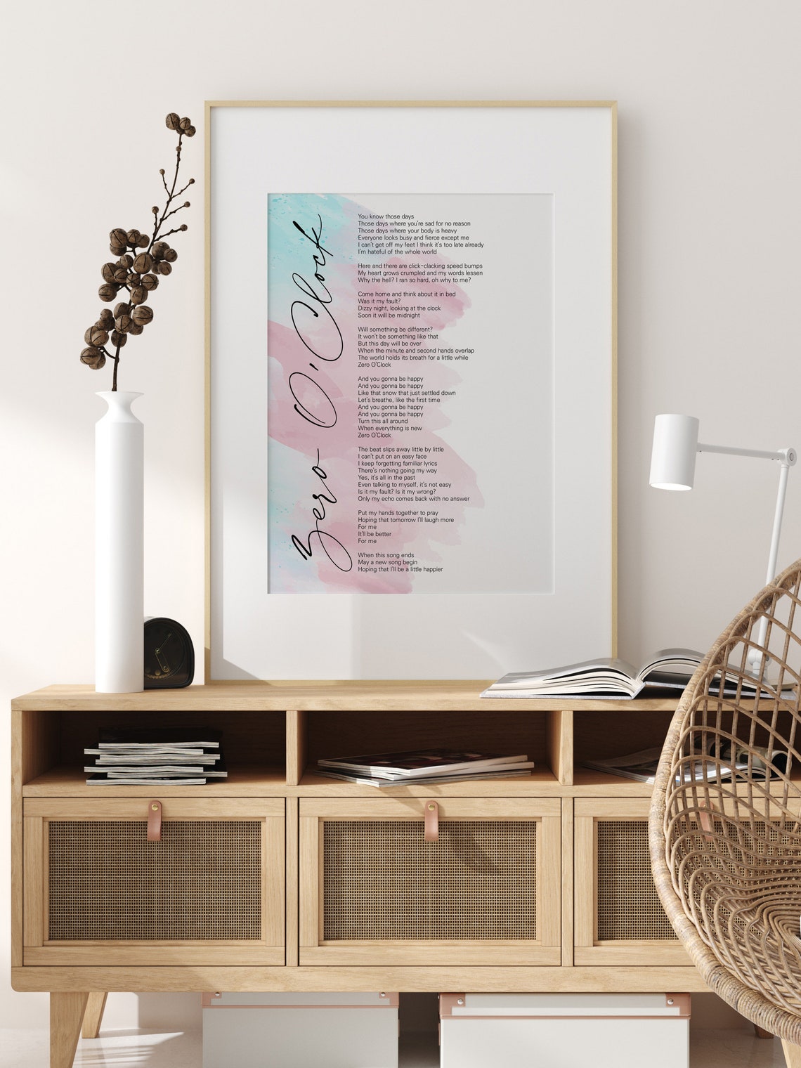 BTS Zero O'clock Lyrics Prints Poster digital Download | Etsy