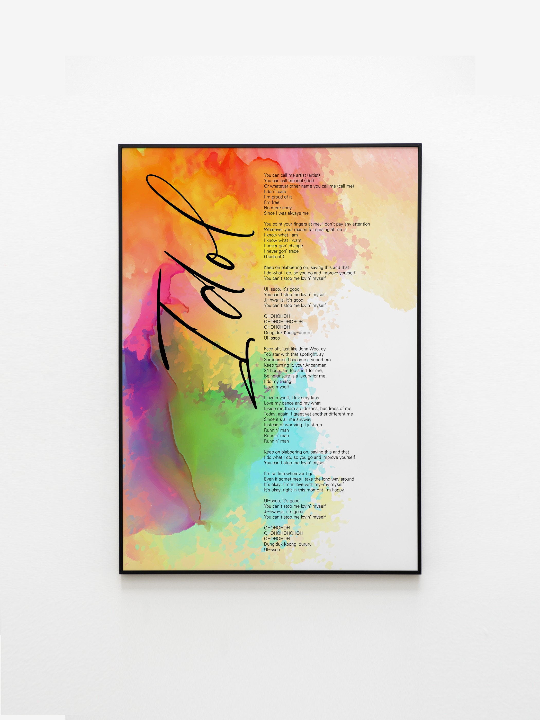 BTS Idol Lyrics Prints Poster digital Download Korean - Etsy