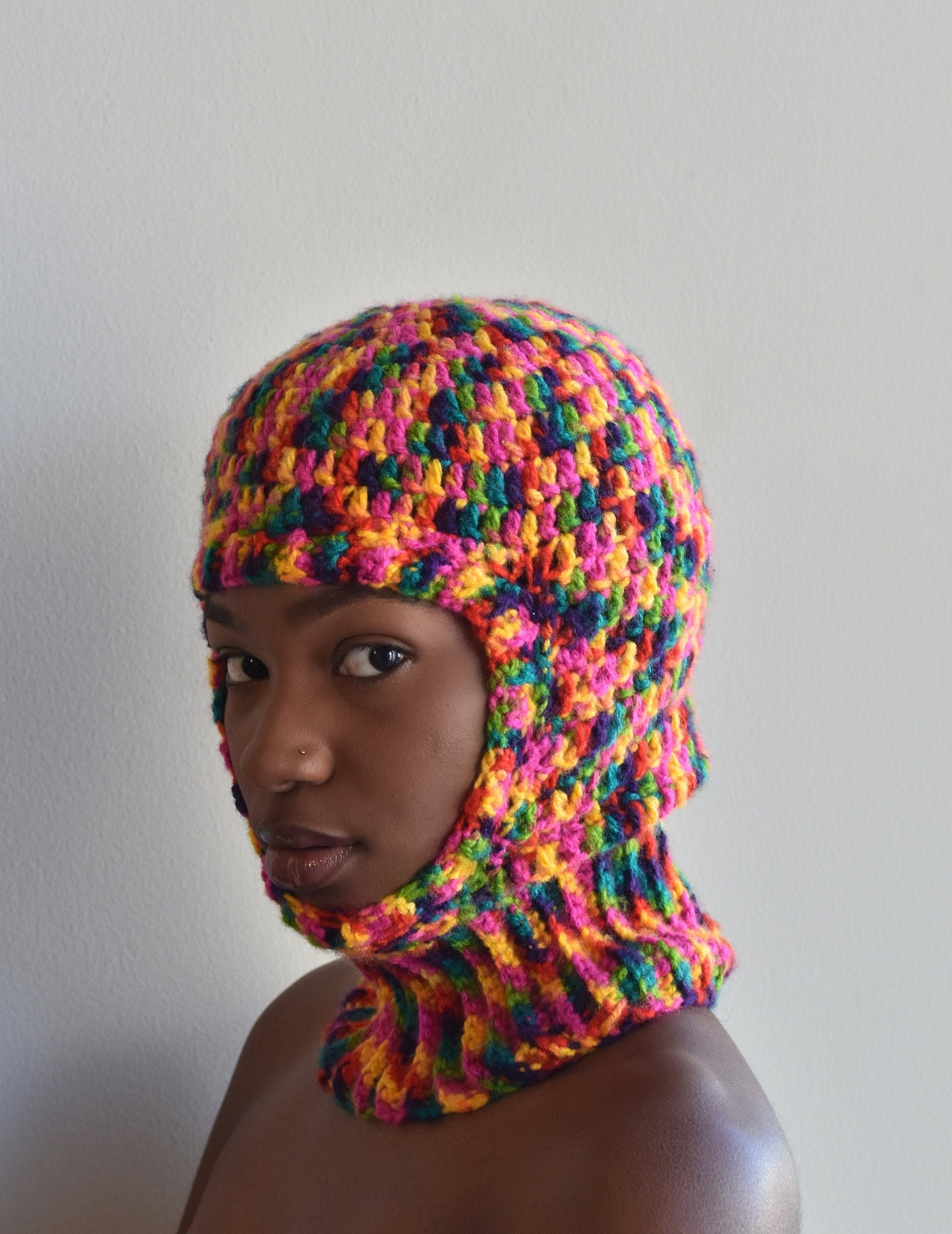 Colorful Crochet Ski Mask Rainbow Balaclava - Etsy