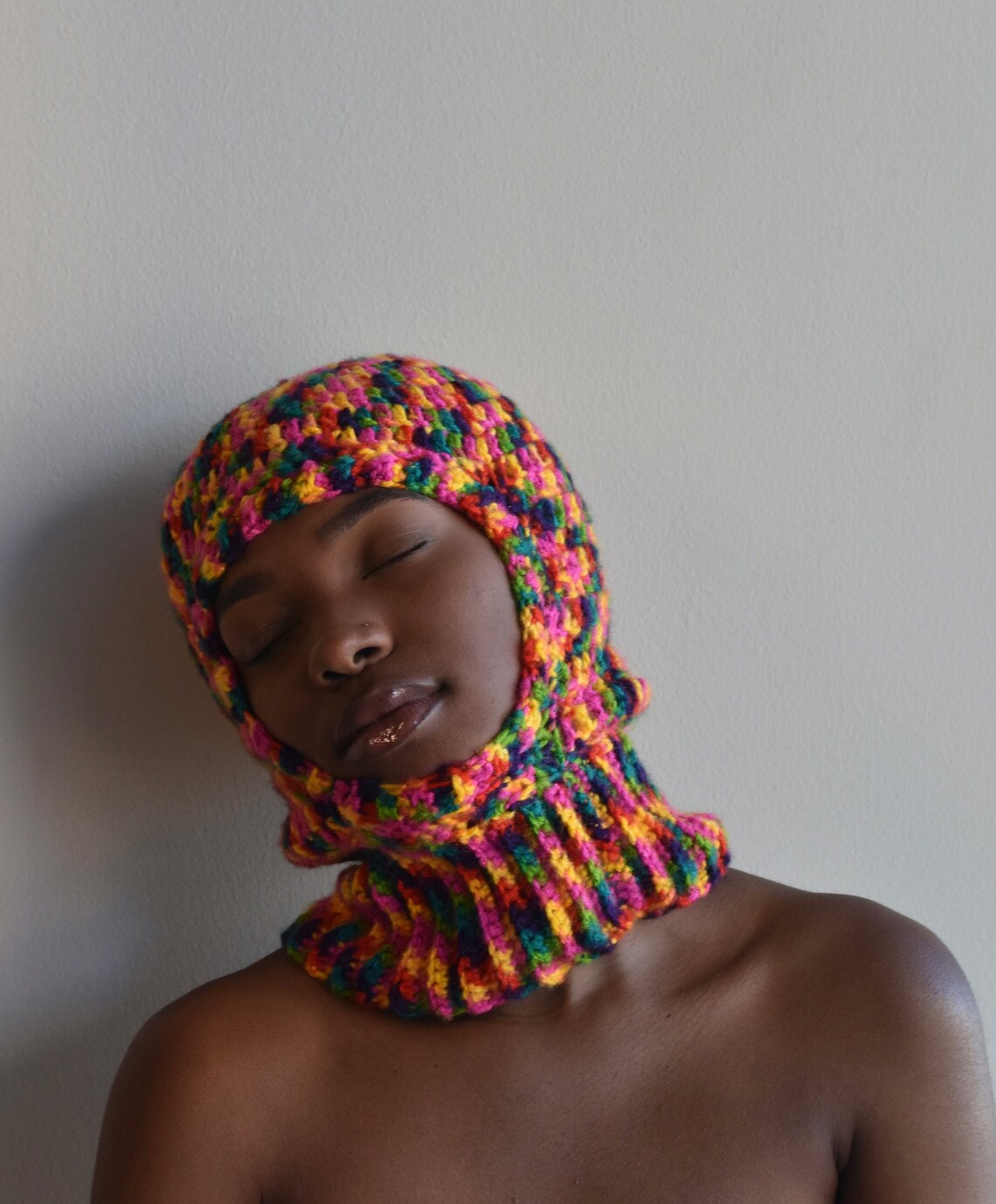 Colorful Crochet Ski Mask | Rainbow Balaclava - Etsy