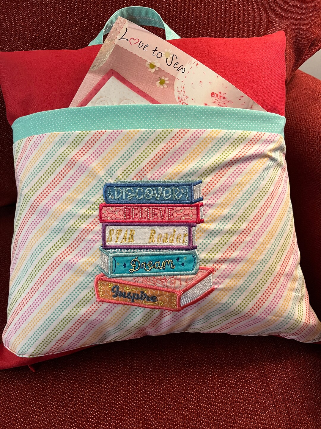 Storybook Pillow Cover and Book-bag All in One 18-in Square - Etsy