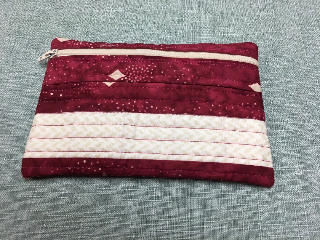 Modern Patchwork Zipper Pouch, 4.5 by 6.5 Inches, Quilted, Lined. - Etsy UK