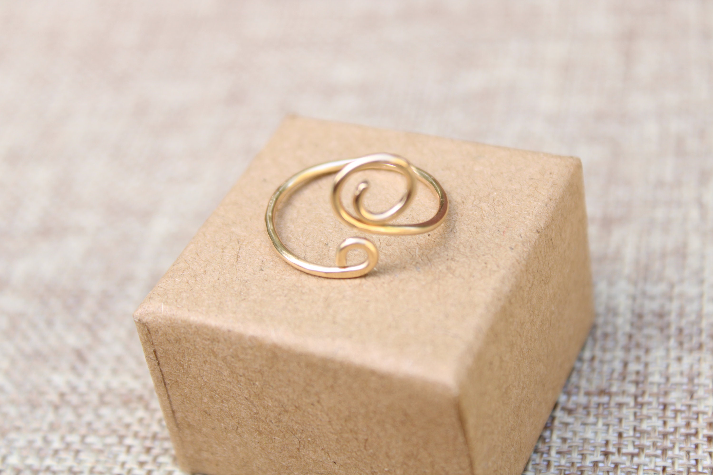 14k Gold Filled Adjustable Ring Adjustable Gold Ring - Etsy