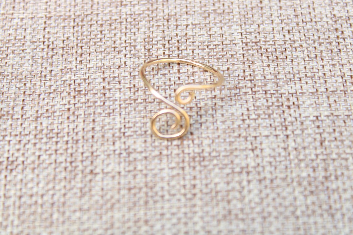 14k Gold Filled Adjustable Ring Adjustable Gold Ring - Etsy