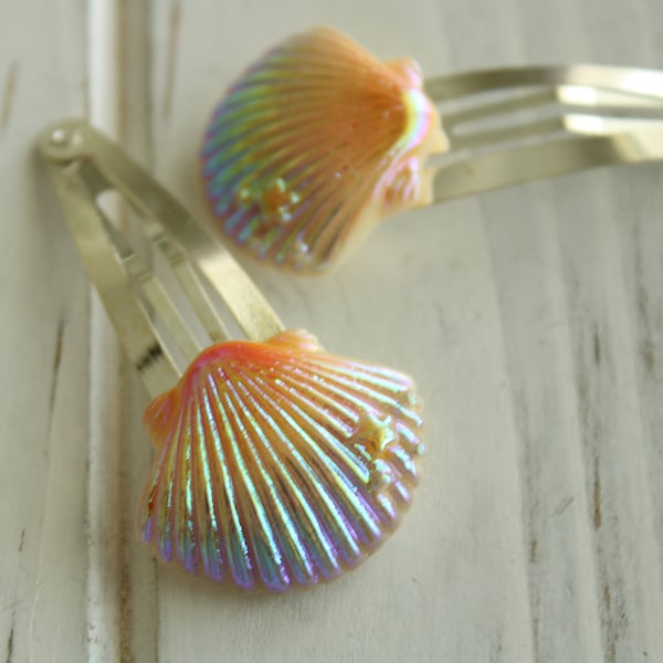 Sea Shell Hair Clips - Etsy