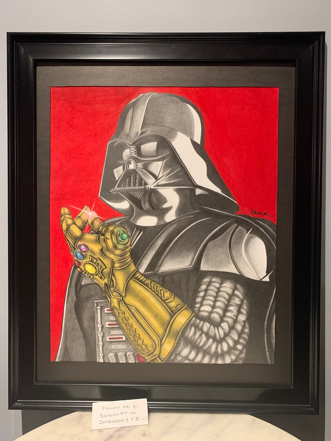 Darth Vader Infinity Gauntlet (original Hand Drawn Art) (1 of 1) - Etsy