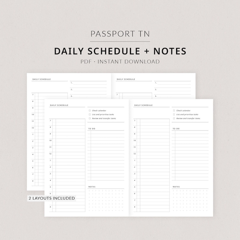 Tn Passport Daily Planner - Etsy